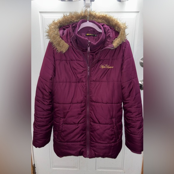 Apple Bottoms | Jackets & Coats | Apple Bottoms Vintage Burgundy Puffer ...